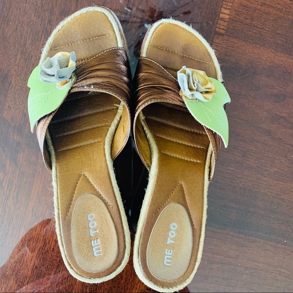 me too | Shoes | Elegant Leather Wedge Sandals | Poshmark